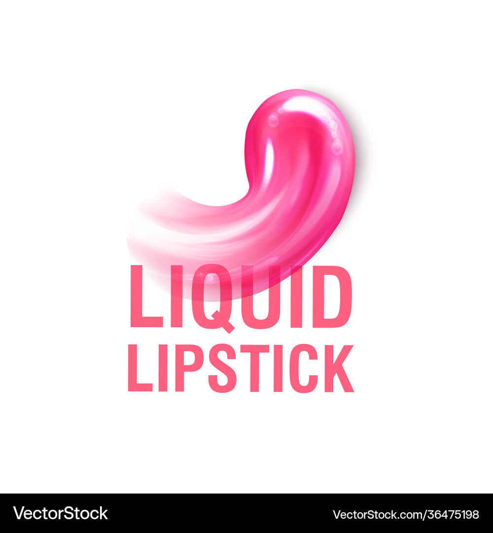 Smudge liquid gloss for makeup palette on white Vector Image