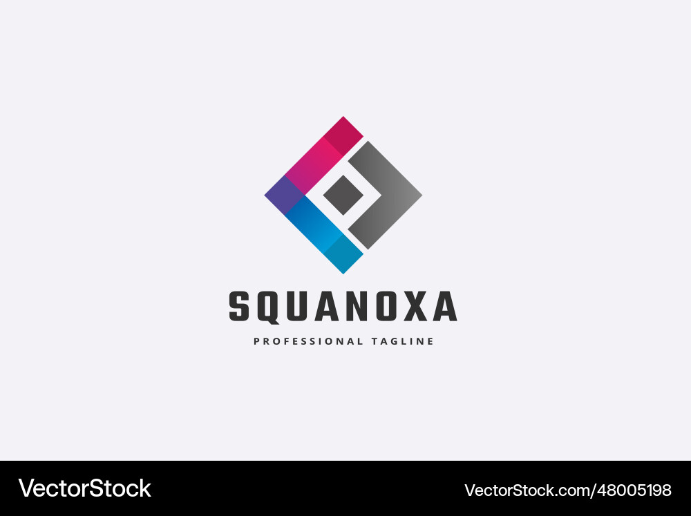 Square innovation tech logo Royalty Free Vector Image