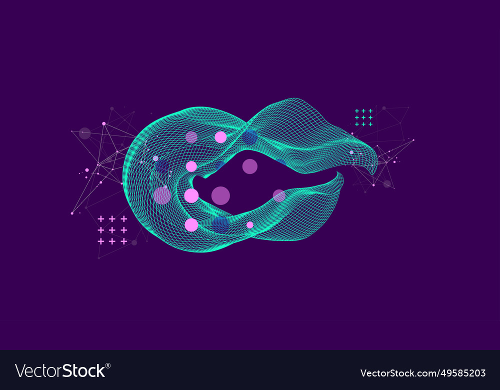 Abstract wave is made in a frame style template Vector Image
