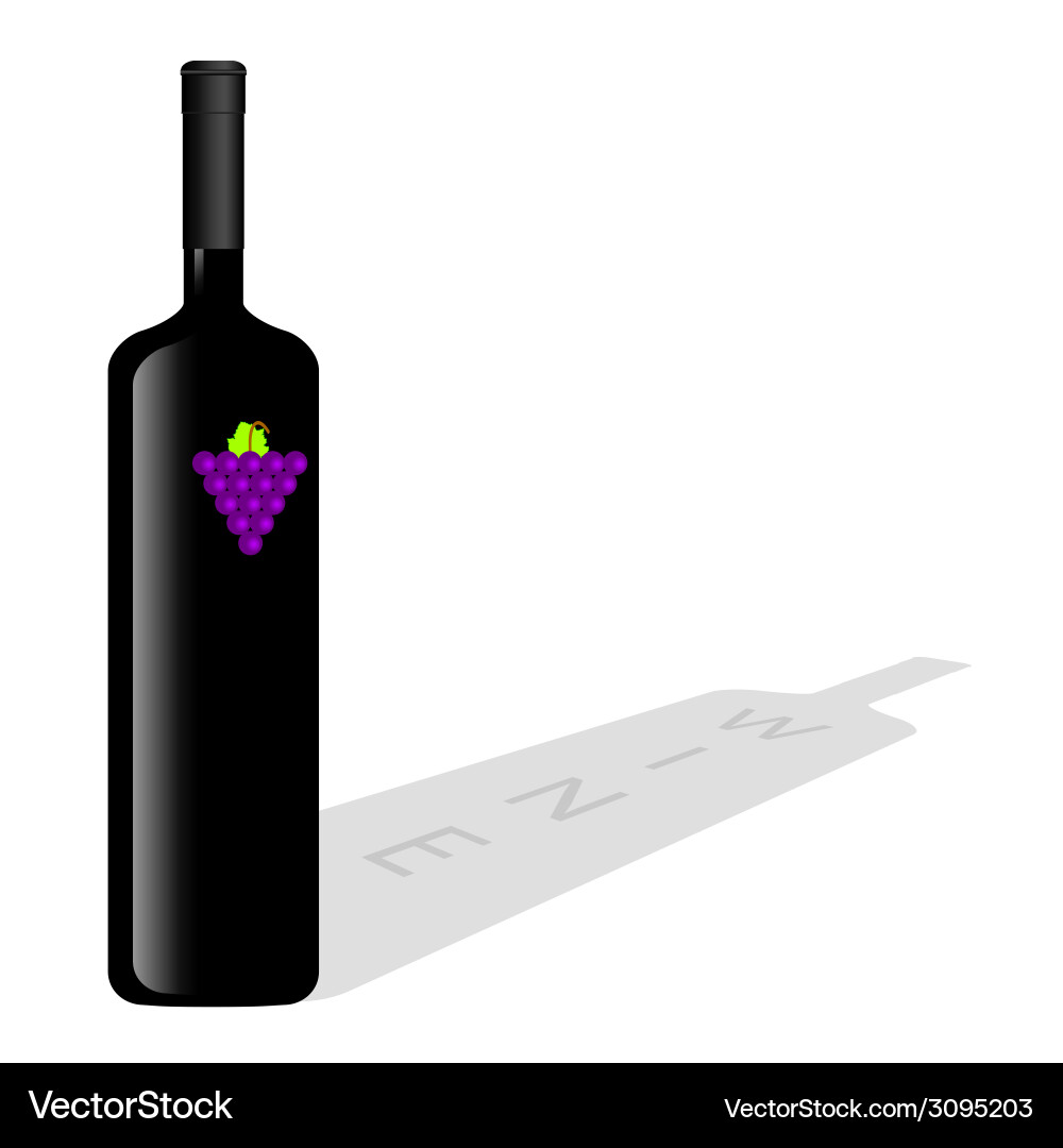 Bottle of wine color Royalty Free Vector Image