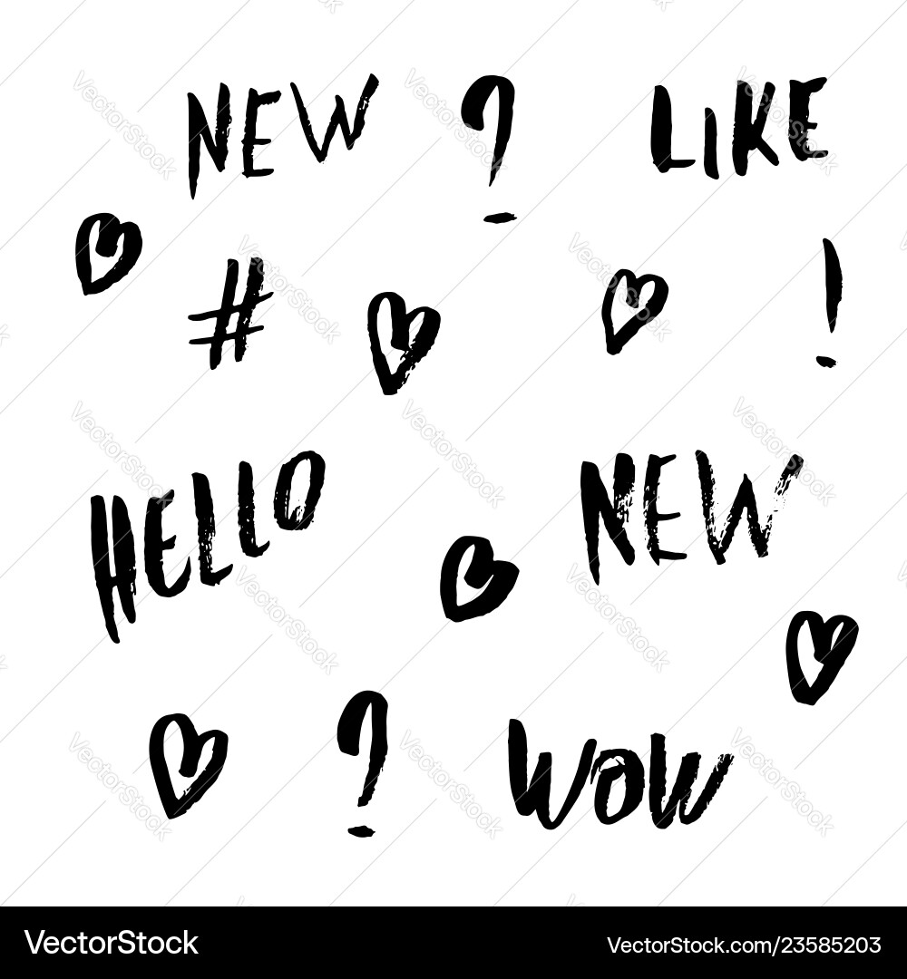 Handwritten lettering for social media network Vector Image