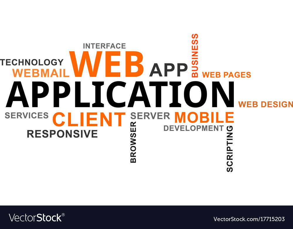 Word cloud - web application Royalty Free Vector Image