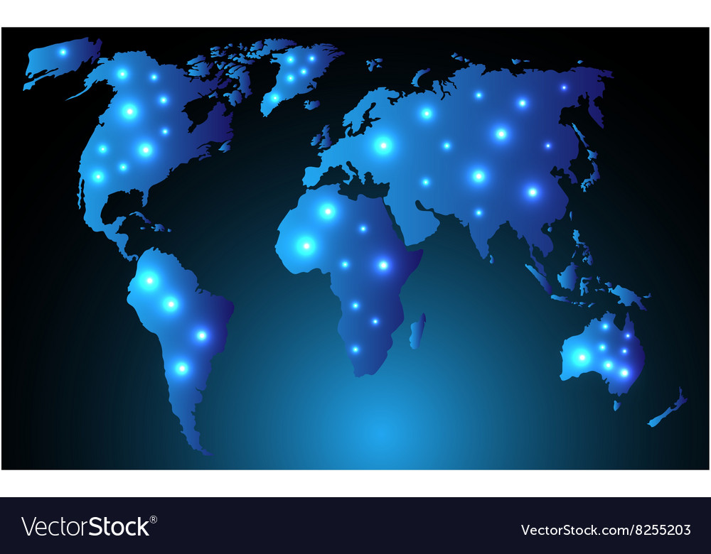 World map Royalty Free Vector Image - VectorStock
