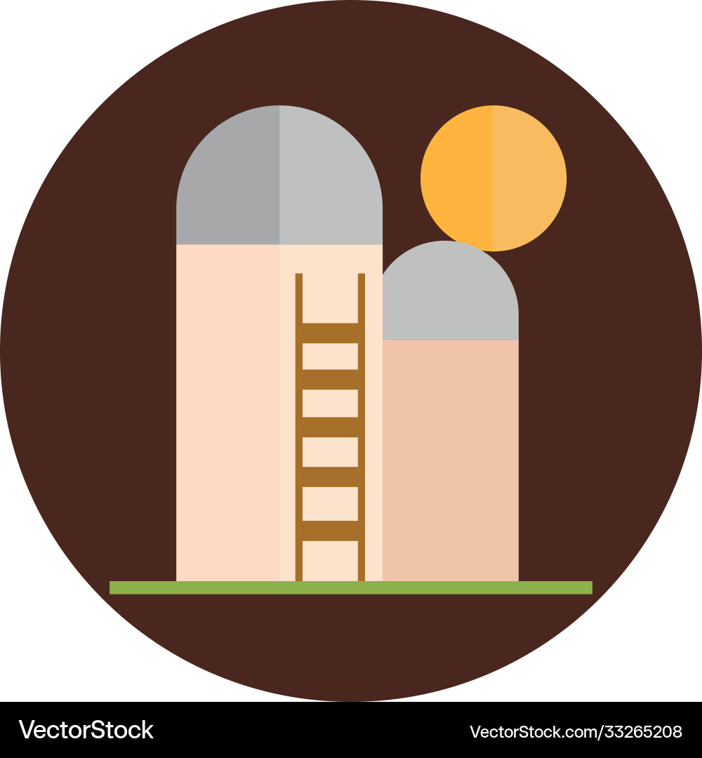 Agriculture and farming silo storage grain Vector Image