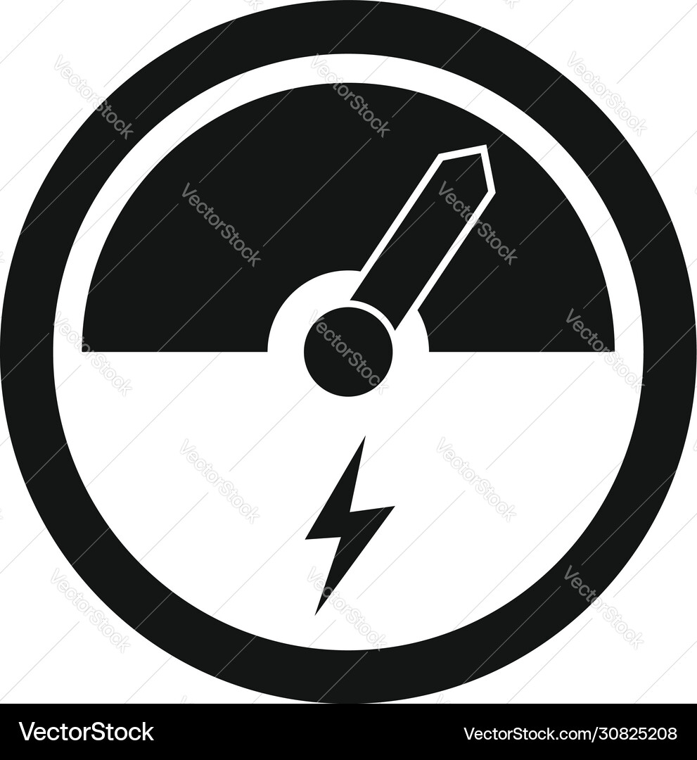 Car gauge energy icon simple style Royalty Free Vector Image