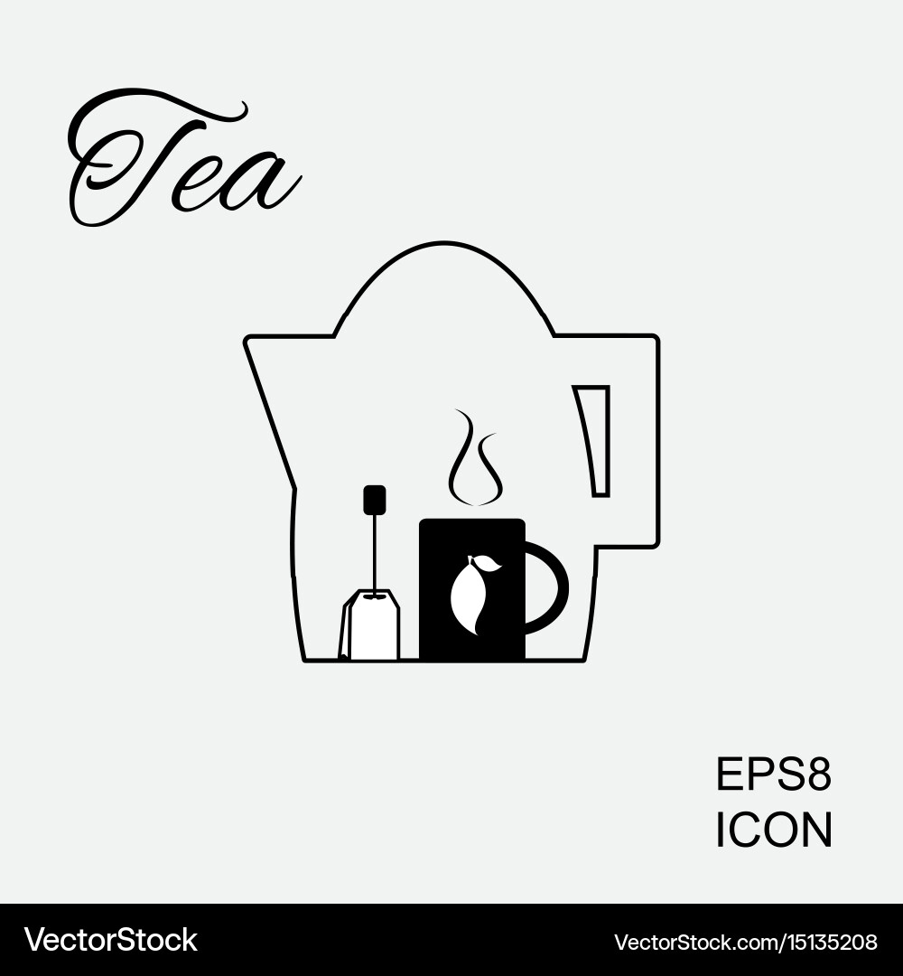 Cup of hot tea icon Royalty Free Vector Image - VectorStock
