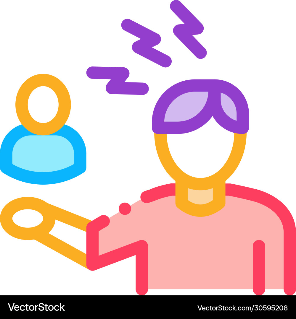 Discussion and condemnation man icon Royalty Free Vector