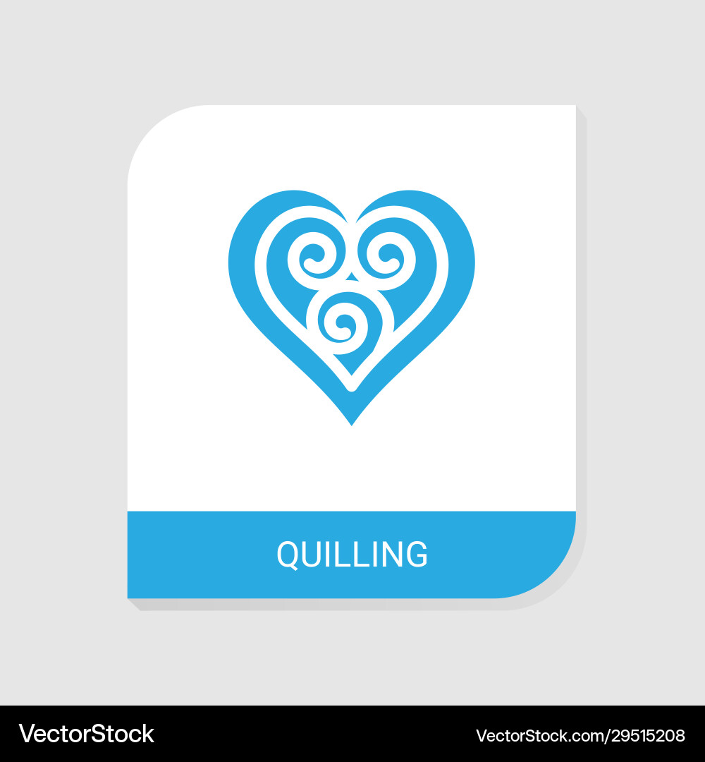 Editable filled quilling icon from handmade icons Vector Image