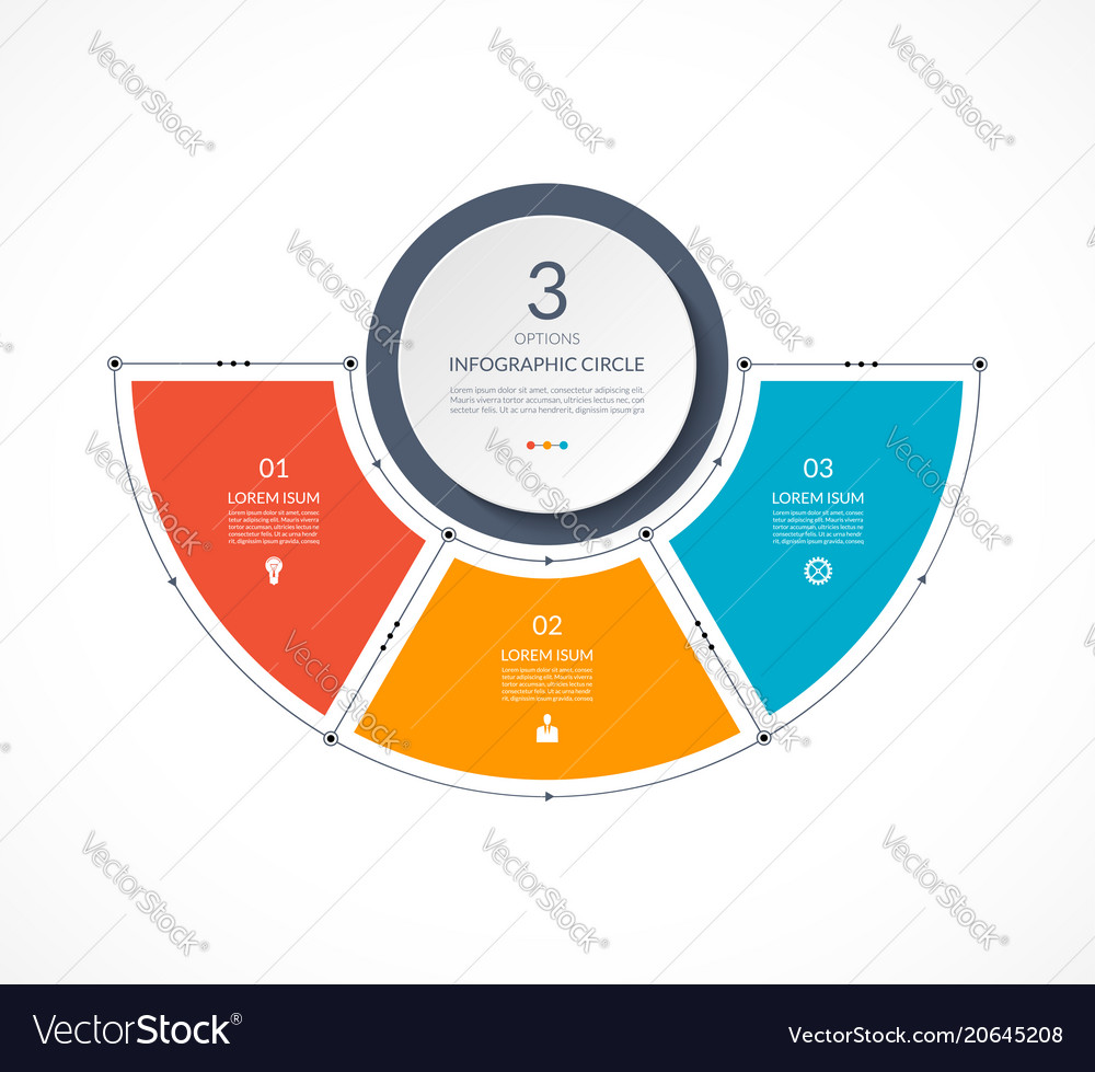 Infographic semi circle in thin line flat style Vector Image Infographic semi circle in thin line flat style Vector Image