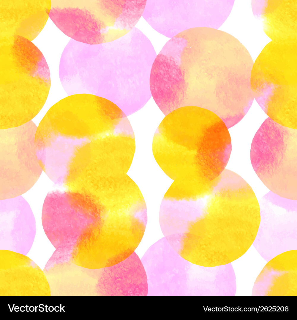 Seamless pattern with watercolor painted elements Vector Image