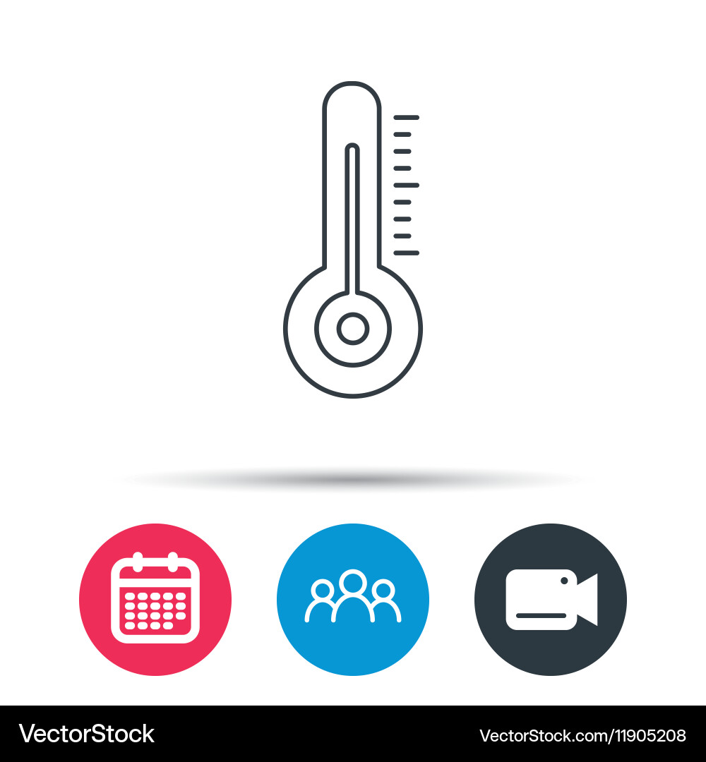 Thermometer icon weather temperature sign Vector Image