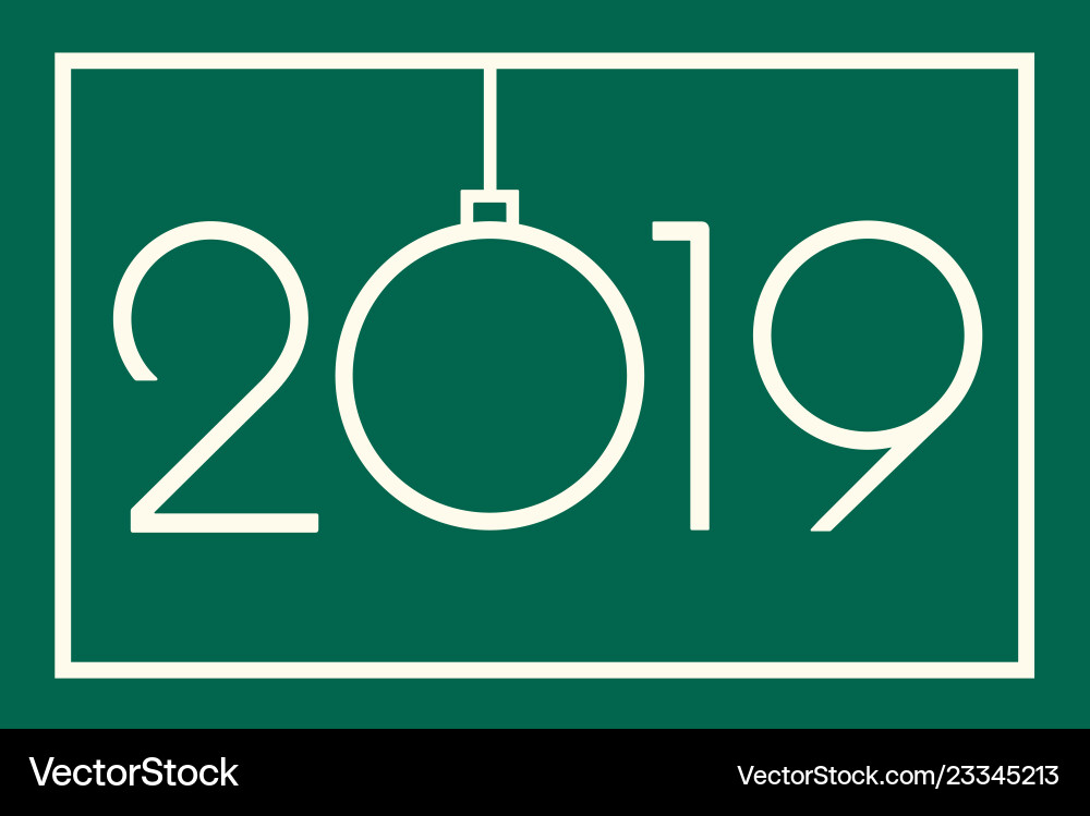 2019 happy new year or christmas Royalty Free Vector Image