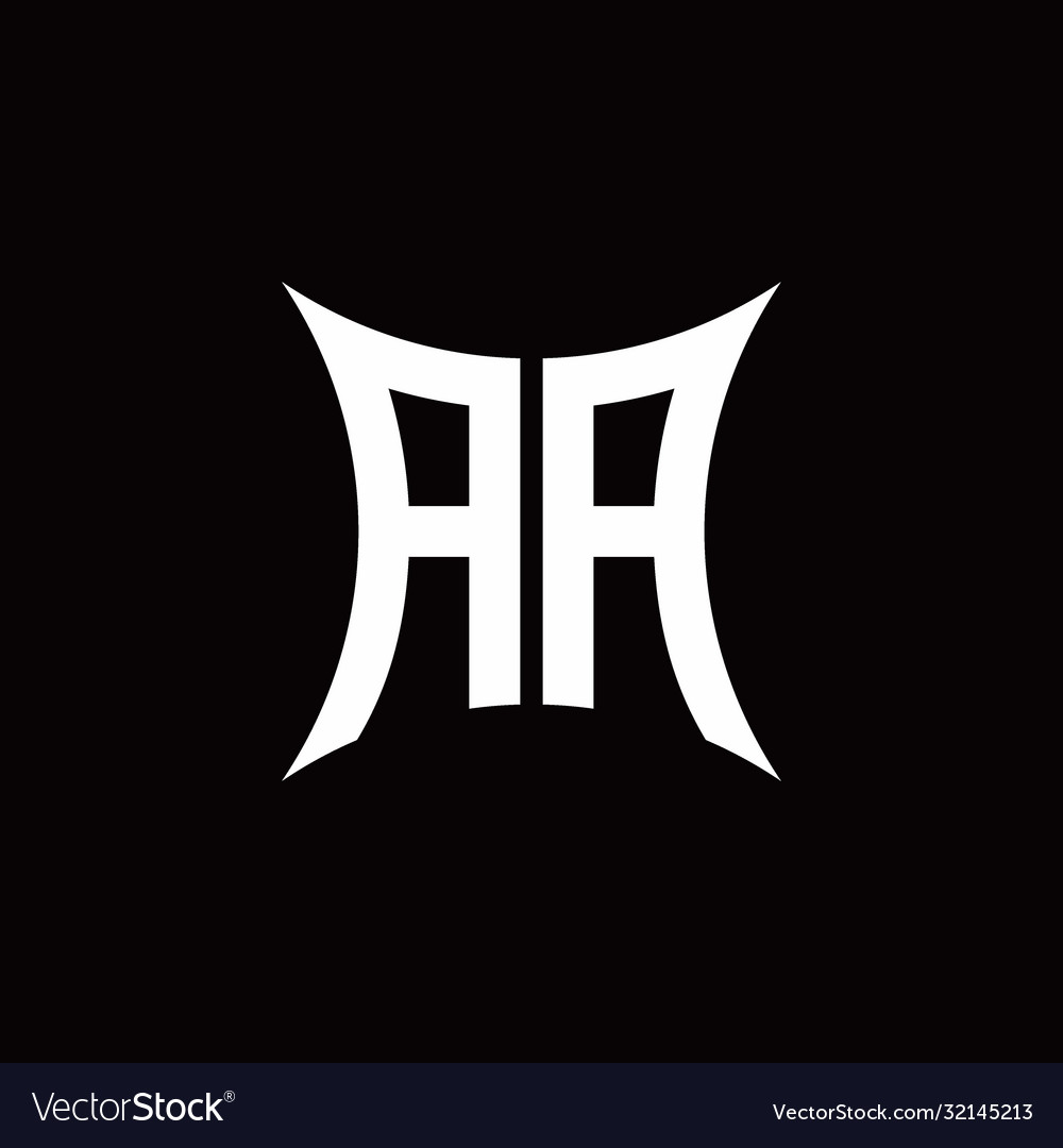 Aa monogram logo with sharped shape design Vector Image