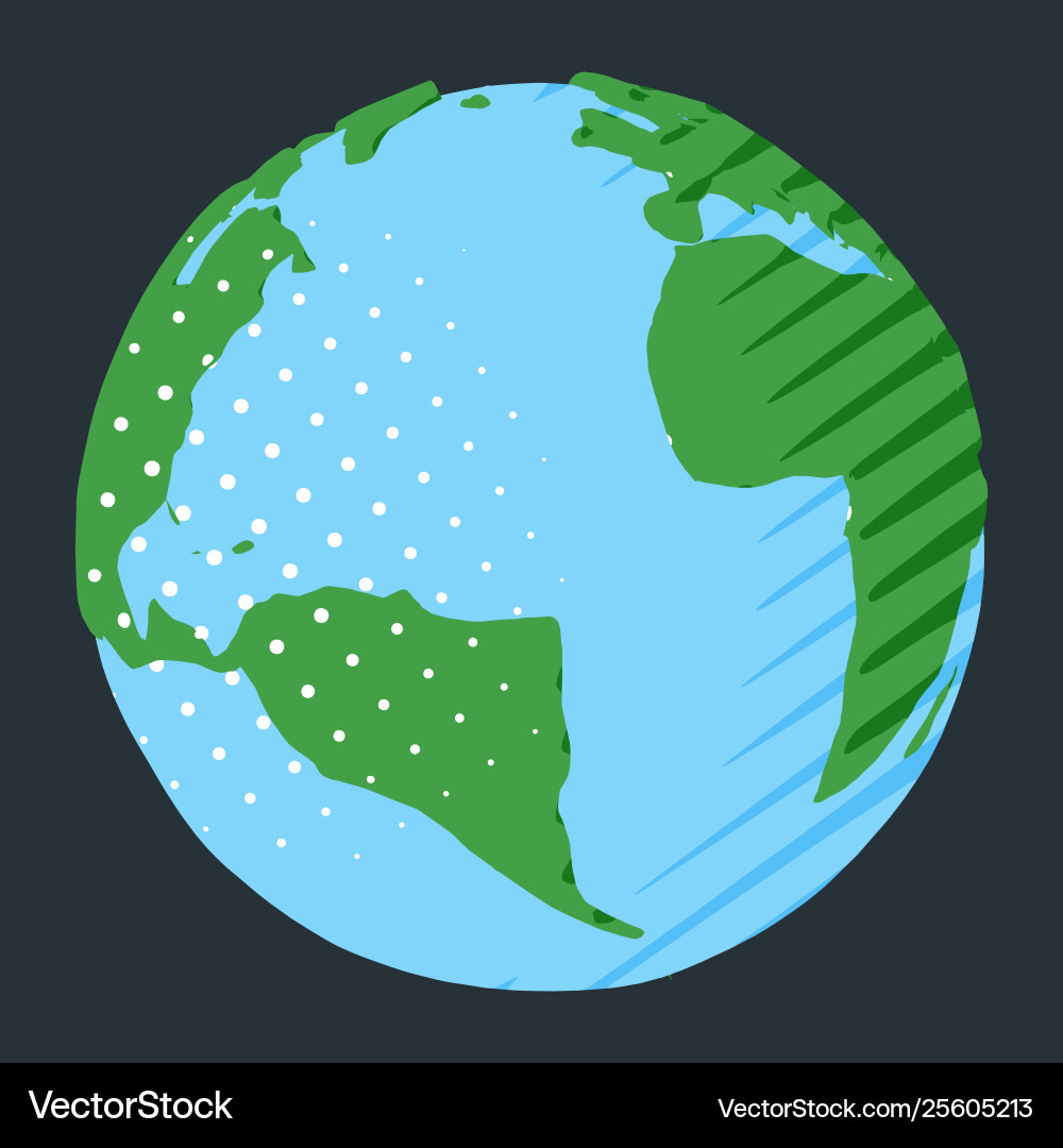 Atlantic ocean between africa and america Vector Image