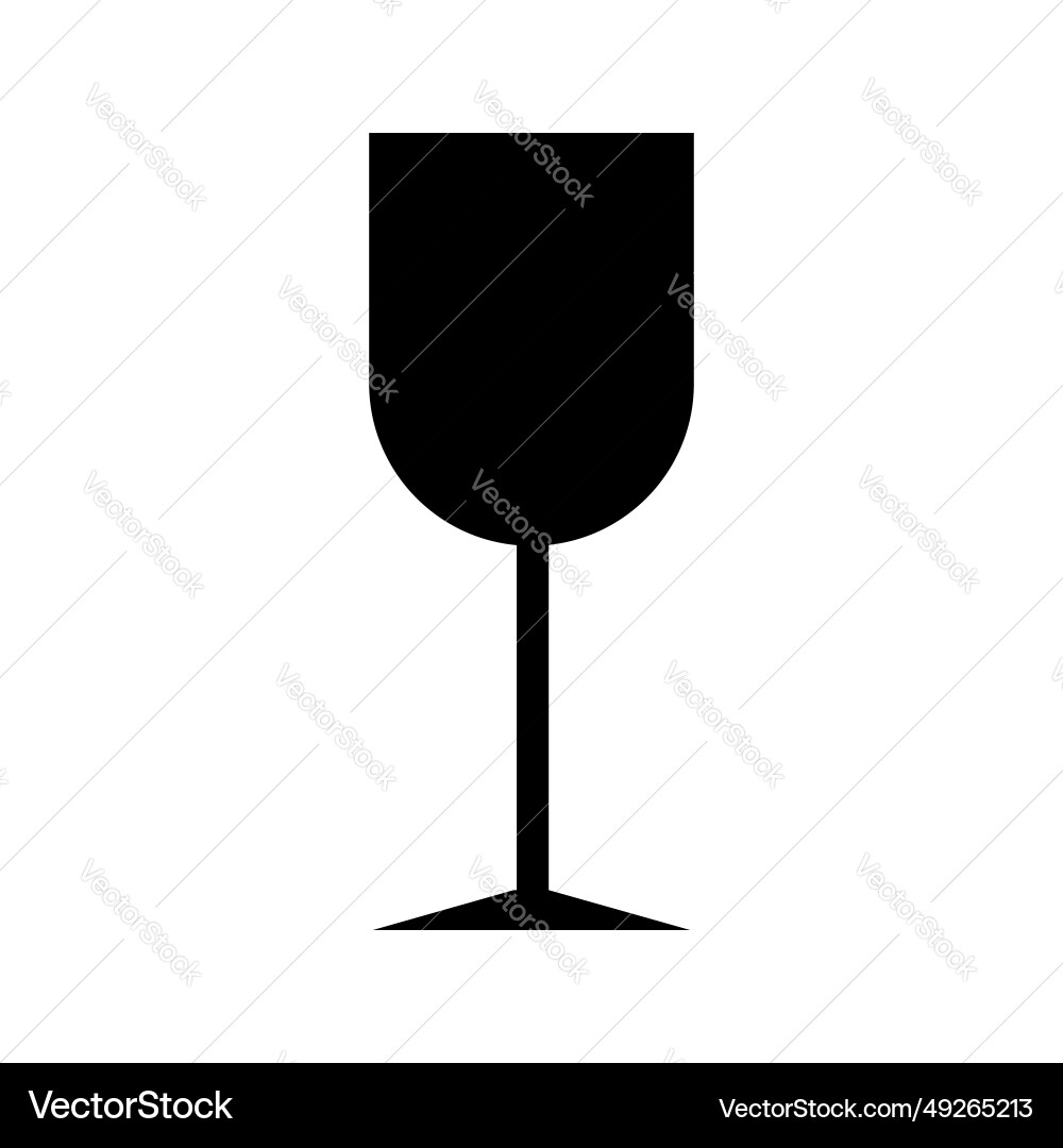 Caution fragile goods simple icon on product Vector Image