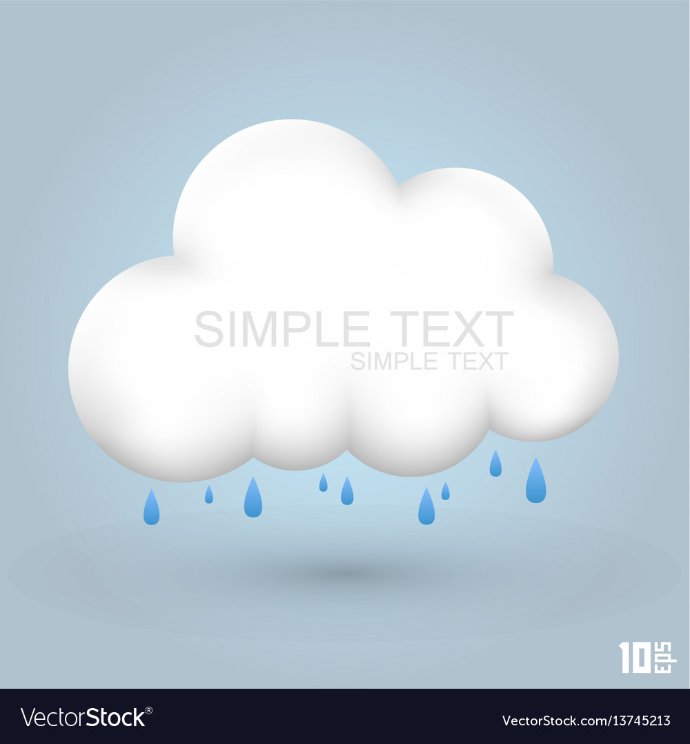 Cloud and rain Royalty Free Vector Image - VectorStock