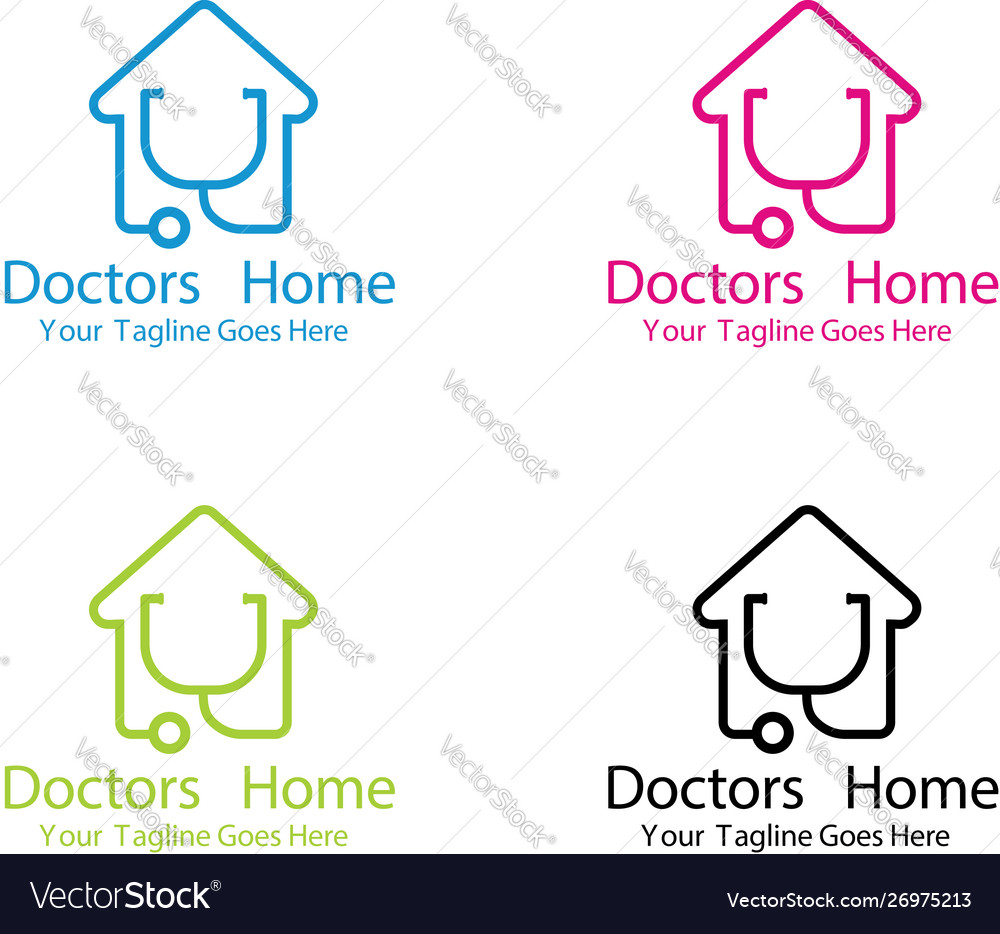Doctors home Royalty Free Vector Image - VectorStock