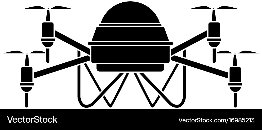 Drone technology unmanned aerial vehicle icon Vector Image