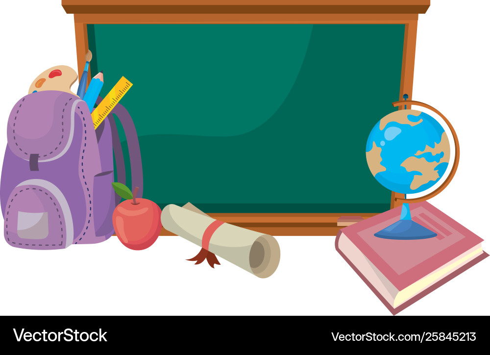 Isolated blackboard school design Royalty Free Vector Image