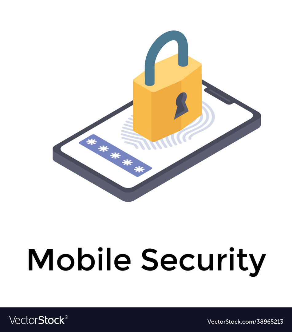 Mobile security Royalty Free Vector Image - VectorStock
