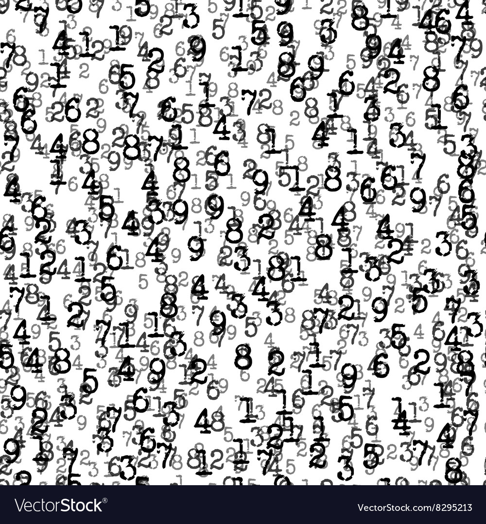 Numeral seamless pattern Royalty Free Vector Image