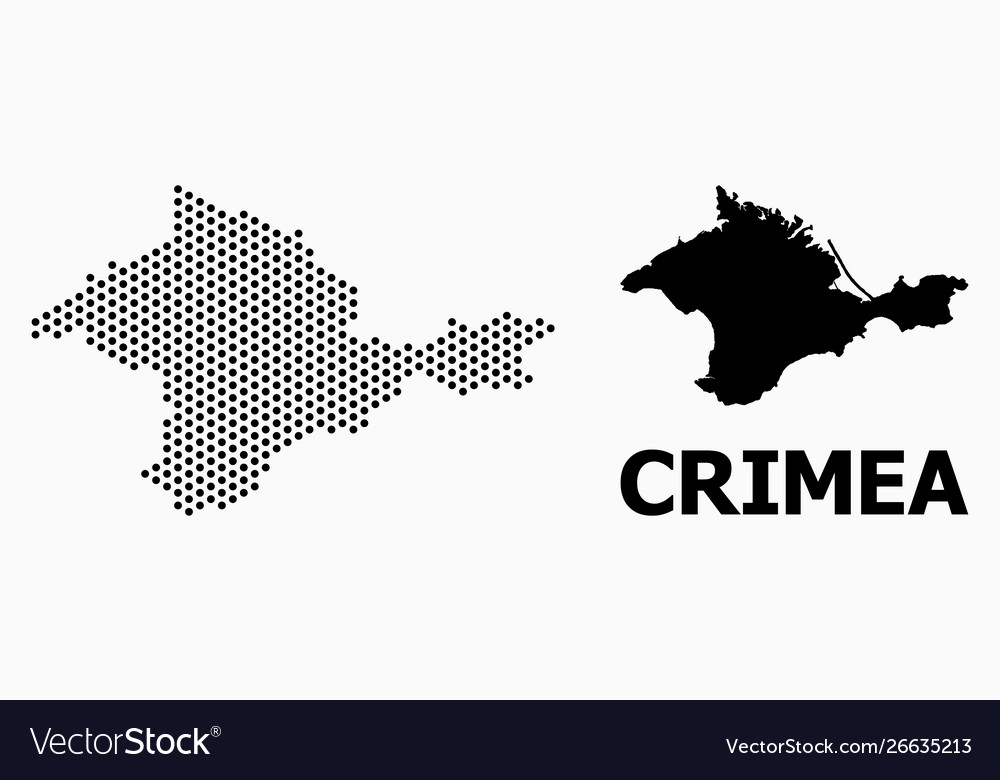 Pixel pattern map crimea Royalty Free Vector Image