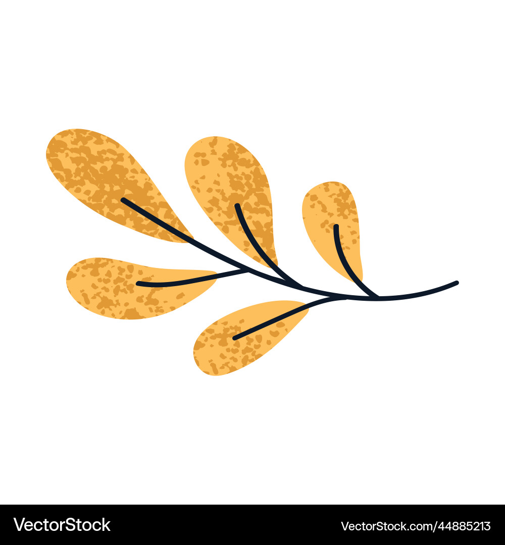 Plant with yellow leaves Royalty Free Vector Image