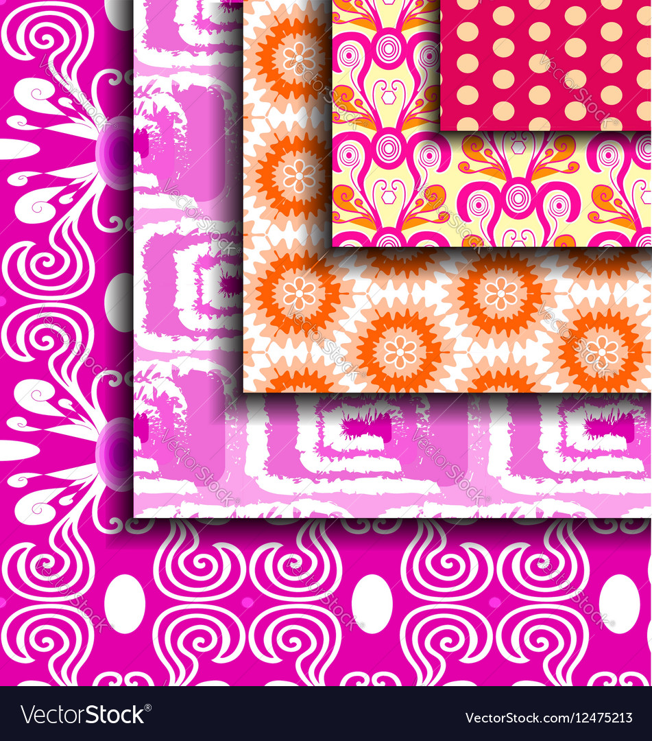 Set purple abstract pattern Royalty Free Vector Image