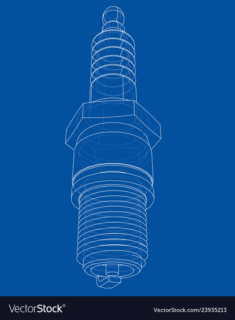 Spark plug concept Royalty Free Vector Image - VectorStock