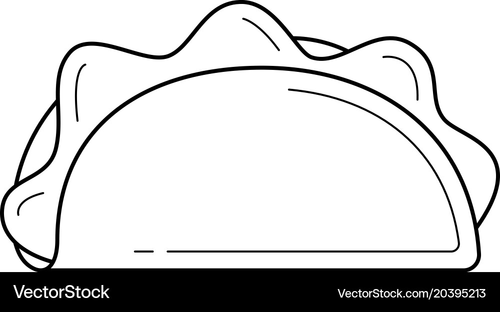 Taco line icon Royalty Free Vector Image - VectorStock
