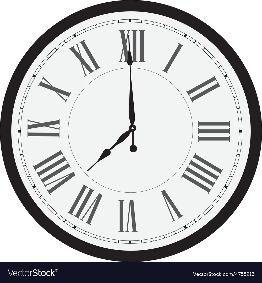 Wall clock Royalty Free Vector Image - VectorStock