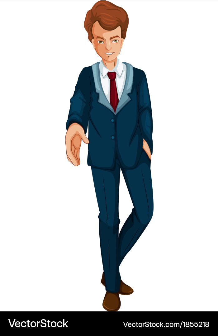 A businessman in formal attire Royalty Free Vector Image
