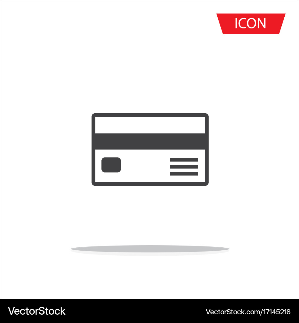 Credit card icon on white background Royalty Free Vector