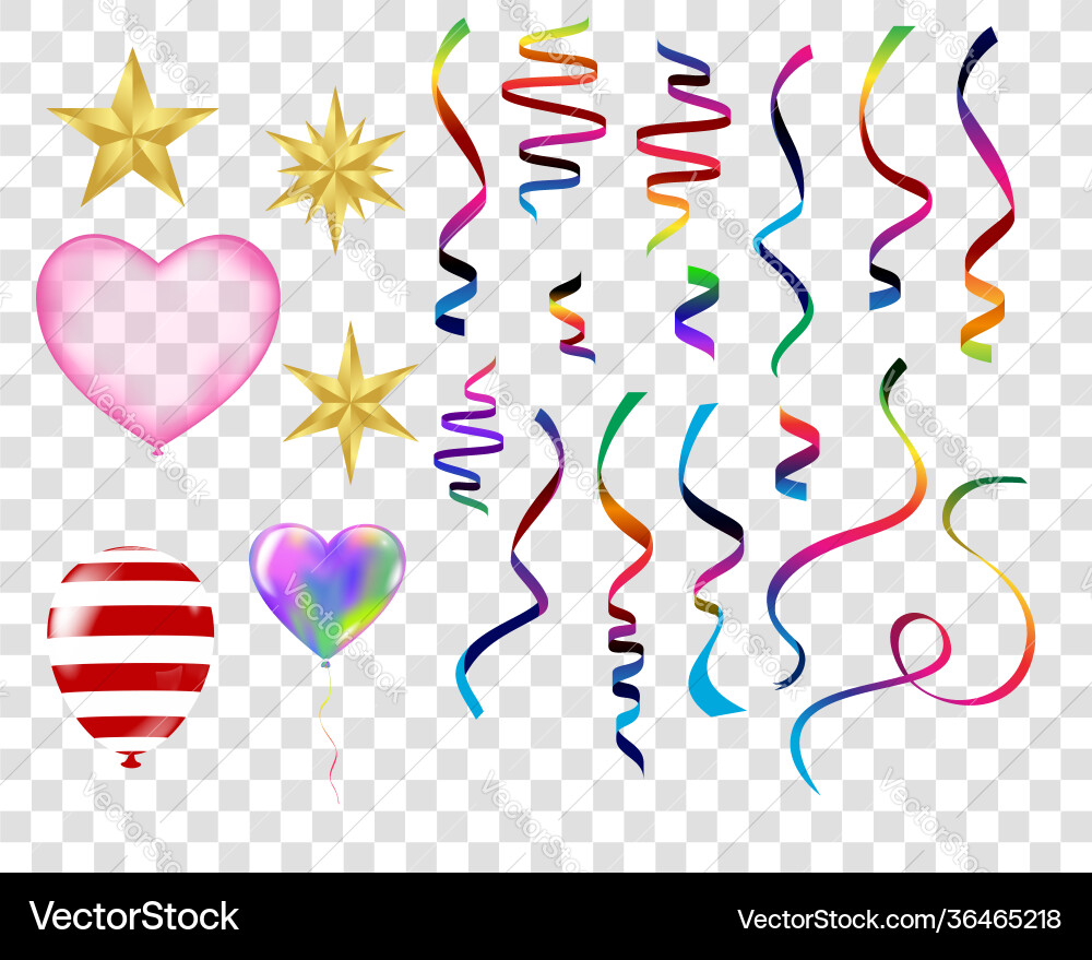Curly and glossy ribbon isolated over Royalty Free Vector
