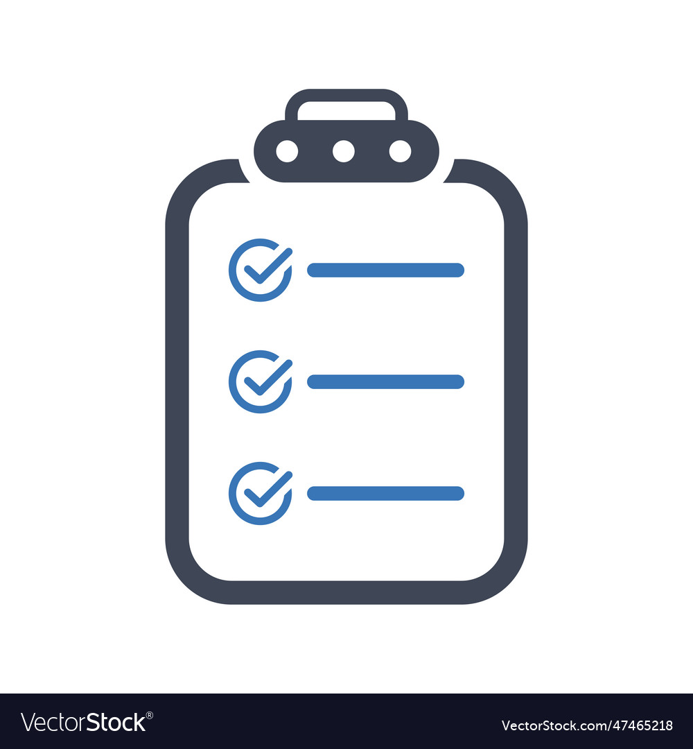Document checklist icon Royalty Free Vector Image