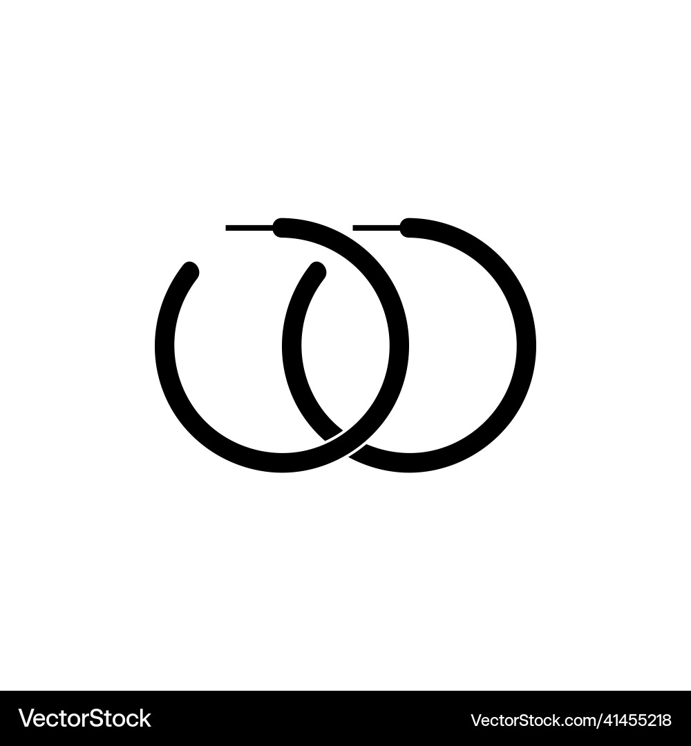 Earrings simple icon symbol stock web Royalty Free Vector