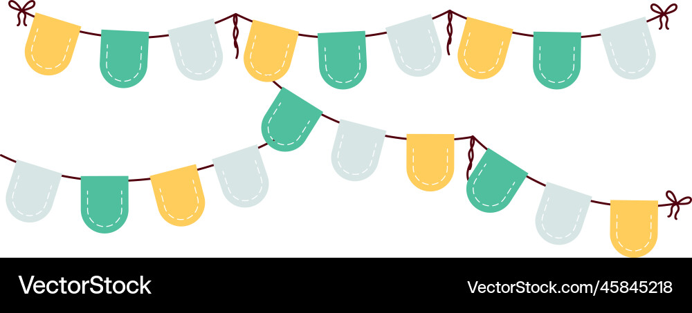 Lace party garlands hanging Royalty Free Vector Image