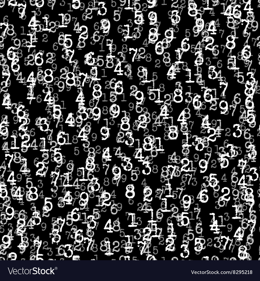 Numeral seamless pattern Royalty Free Vector Image