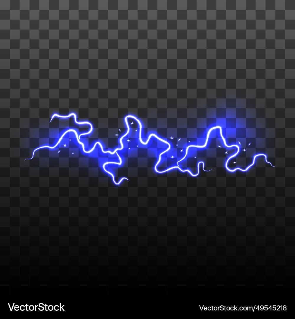 Realistic detailed 3d lightning electric Vector Image