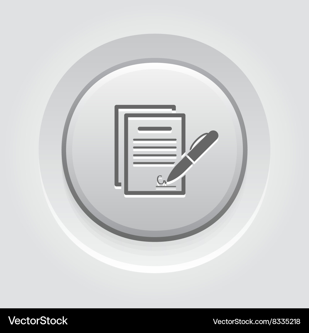 Signing contract icon business concept Royalty Free Vector