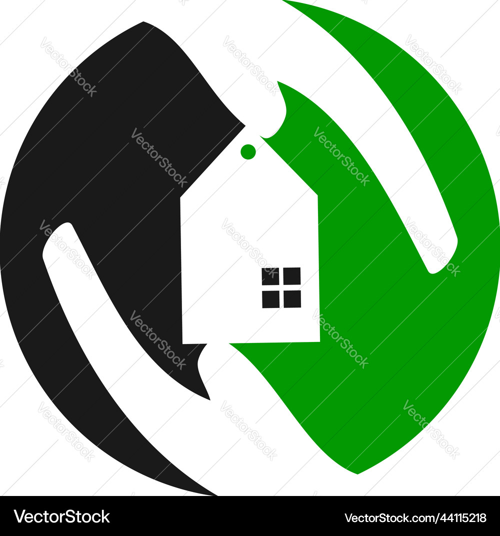 Team real estate logo template isolated Royalty Free Vector