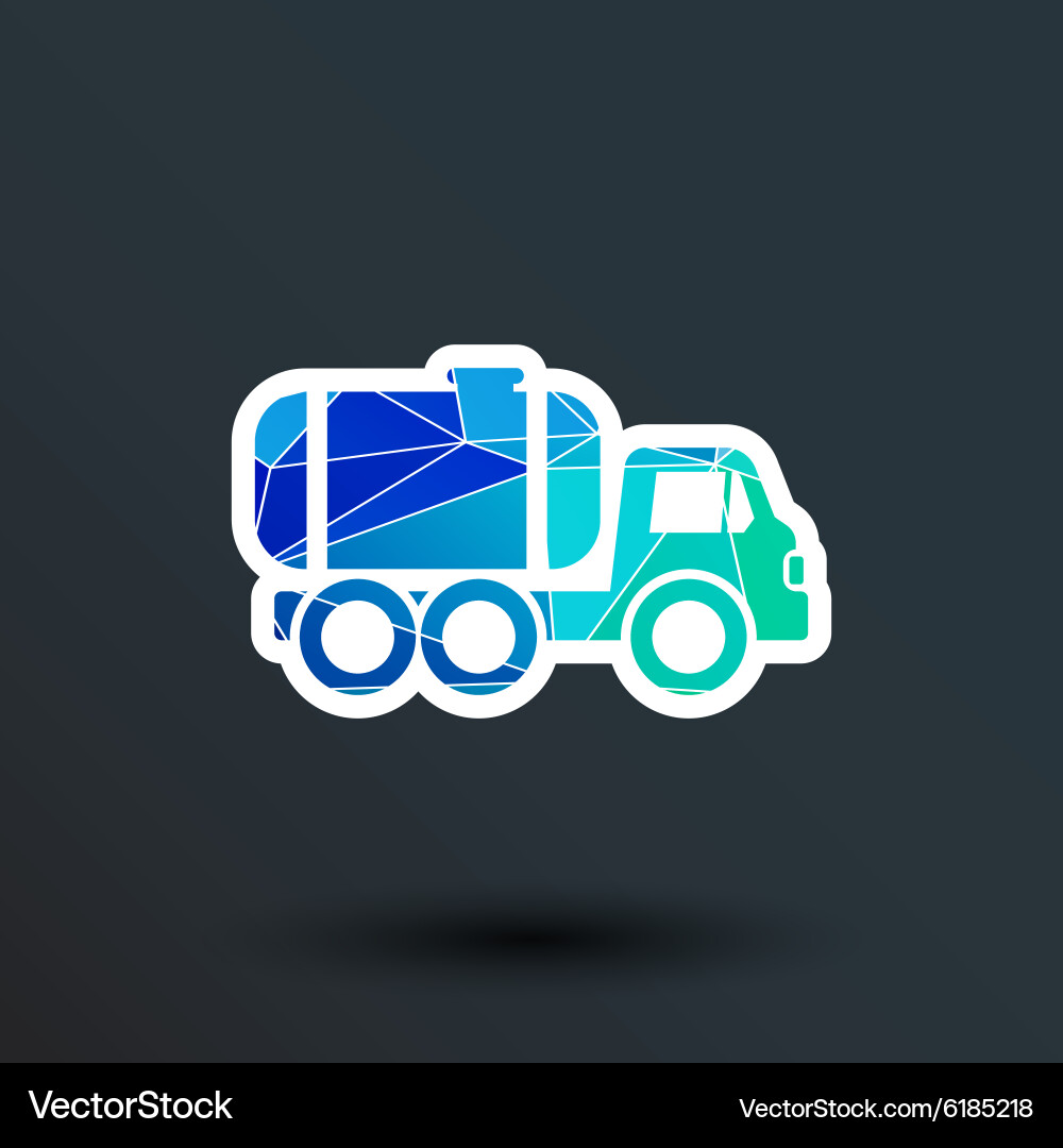 Truck auto barrel icon button logo symbol concept Vector Image