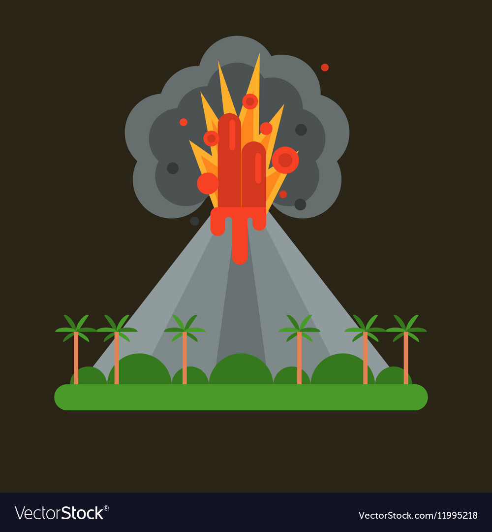 Volcano Royalty Free Vector Image - VectorStock