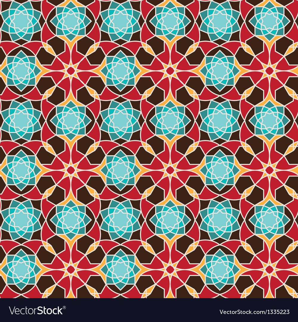 Arabic seamless pattern Royalty Free Vector Image