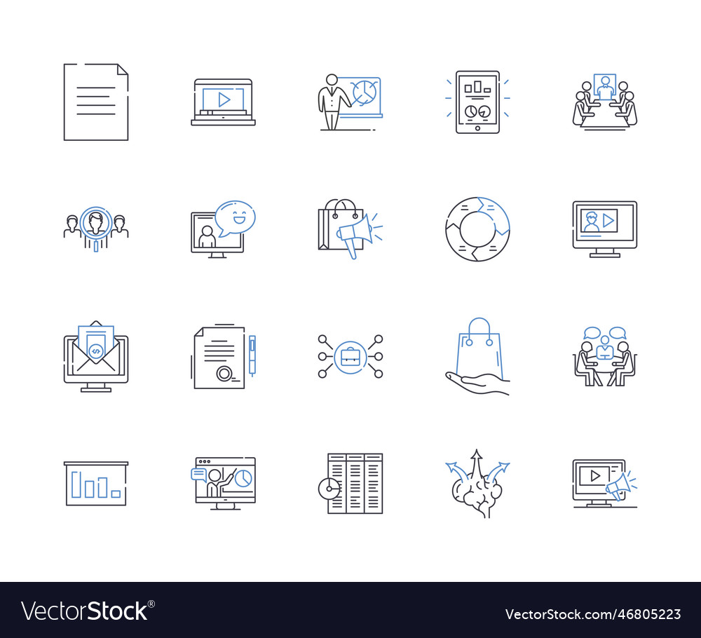Basic foundation line icons collection groundwork Vector Image Basic foundation line icons collection groundwork Vector Image