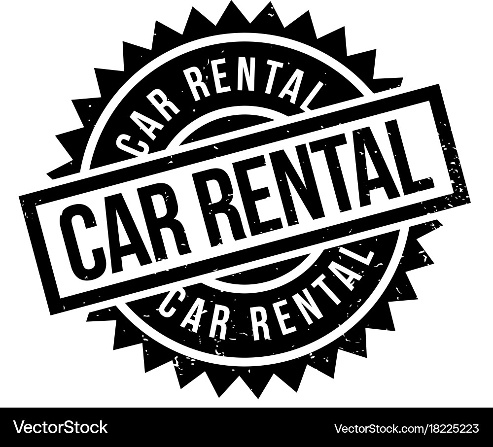 Car rental rubber stamp Royalty Free Vector Image