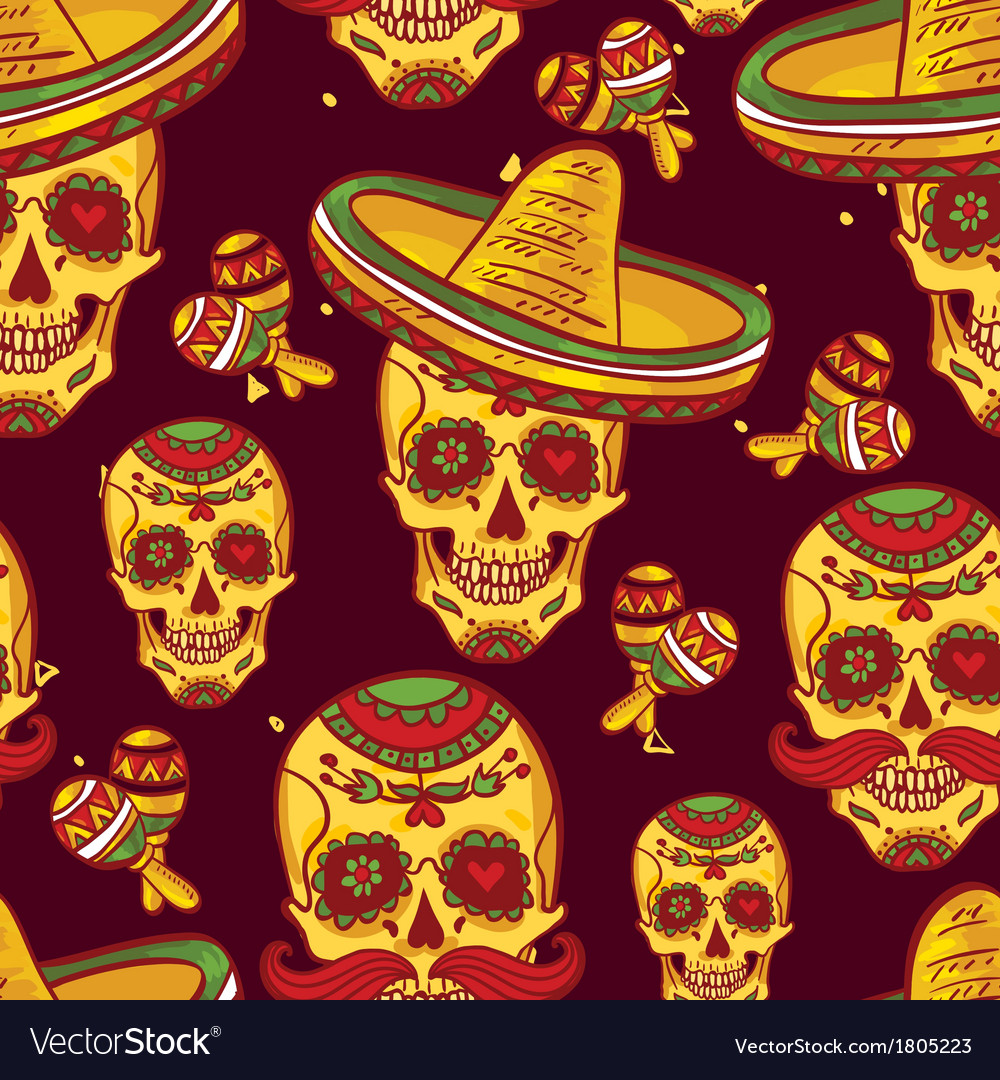 Cinco de mayo seamless pattern Royalty Free Vector Image