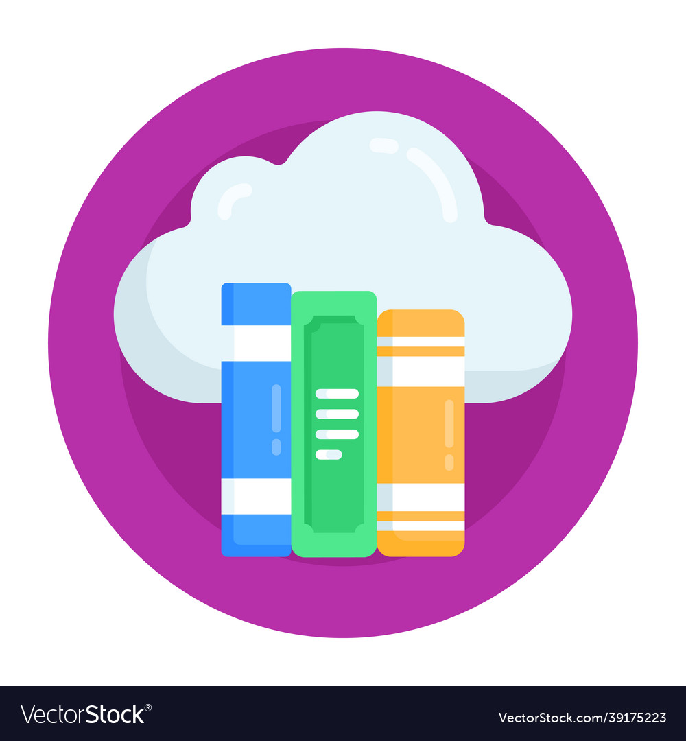 Cloud library Royalty Free Vector Image - VectorStock