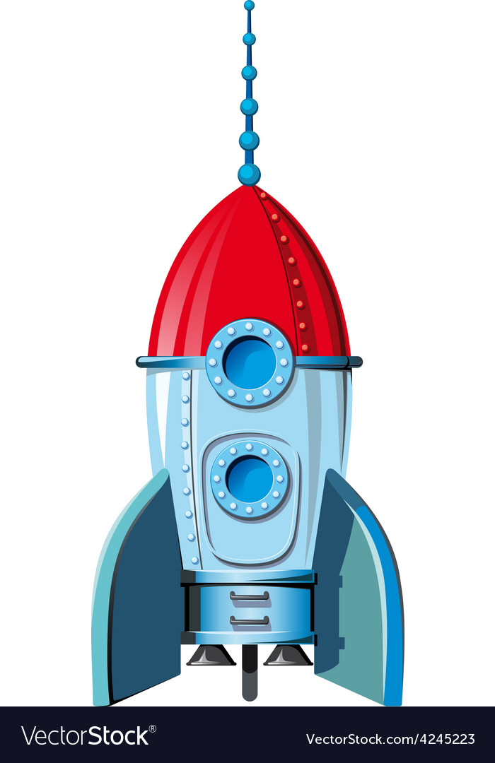 Comic space rocket Royalty Free Vector Image - VectorStock