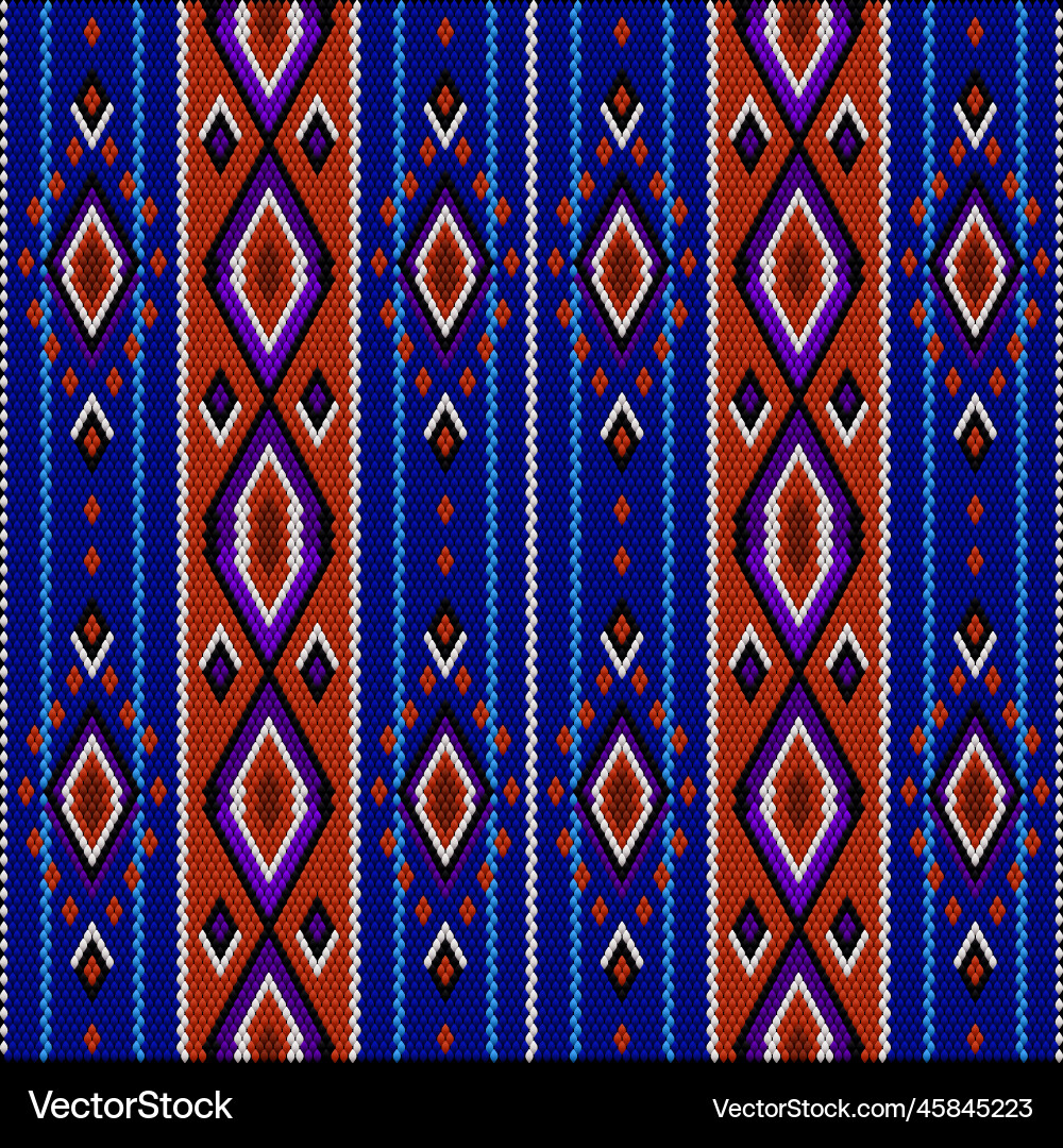 Folk ornament national pattern ethnic embroidery Vector Image